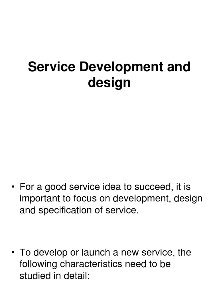 Service Development and Design | PDF | Strategic Management | Leadership