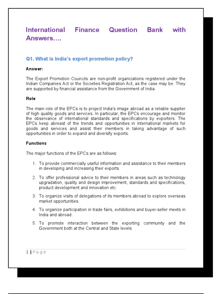 International Finance Question & Answers | PDF | Exchange Rate | Letter ...