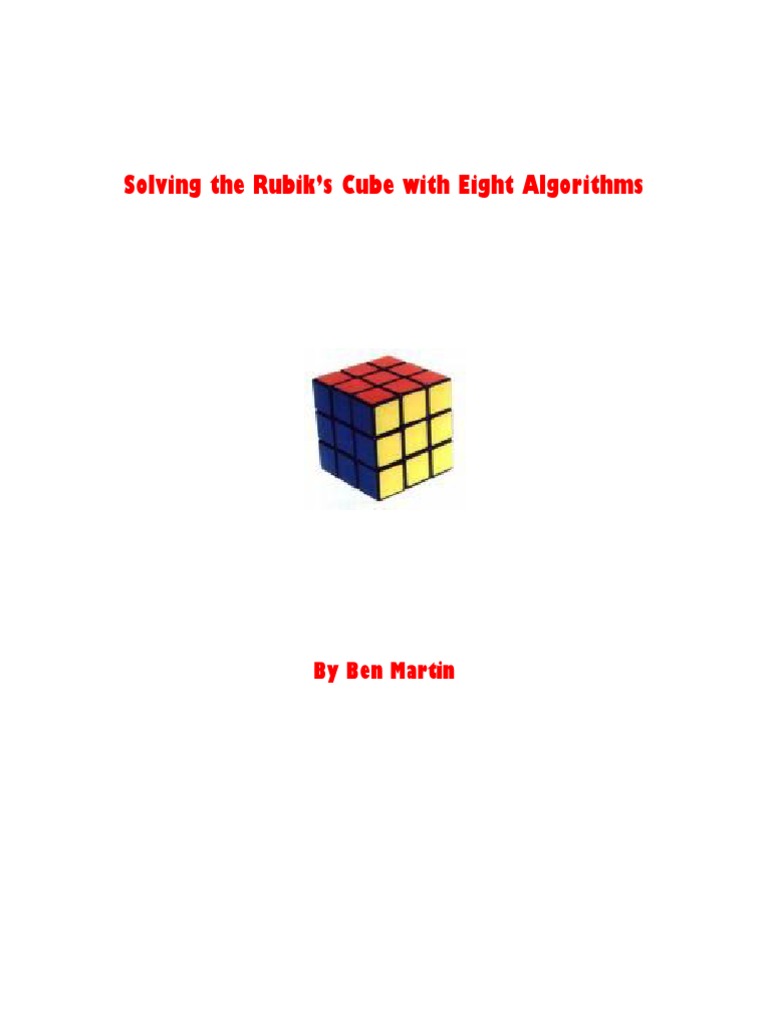 8 Algorithms For Rubik's Cube | PDF | Teaching Mathematics