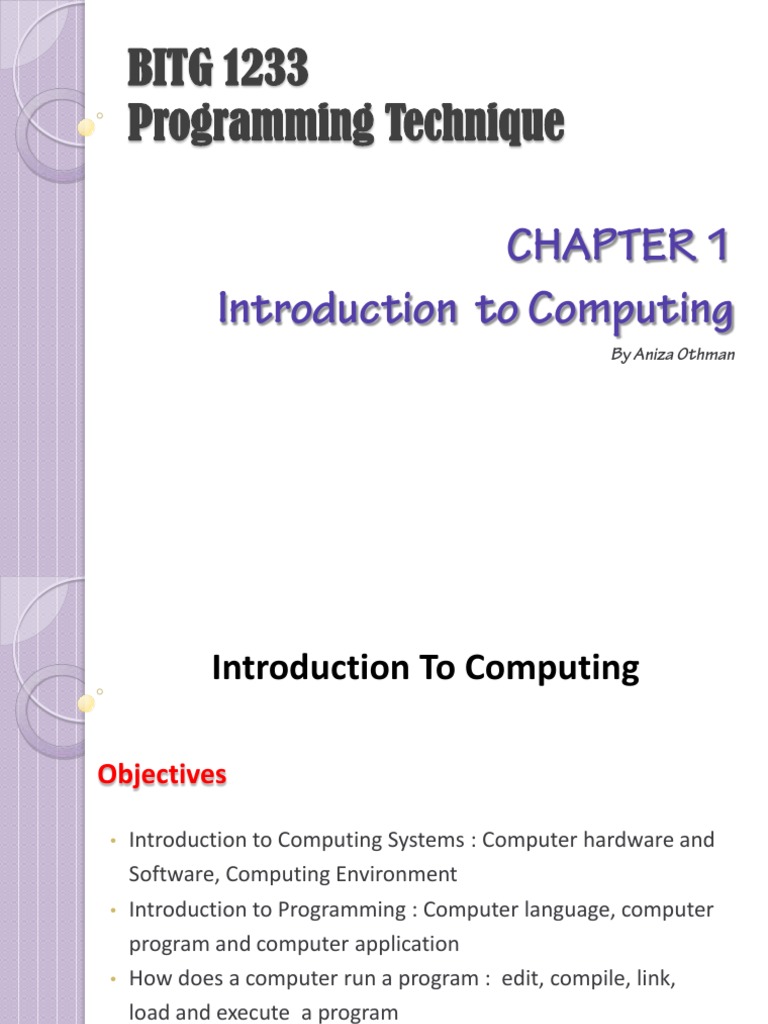 C1 - Introduction To Computing | PDF | Computing | Computer Program