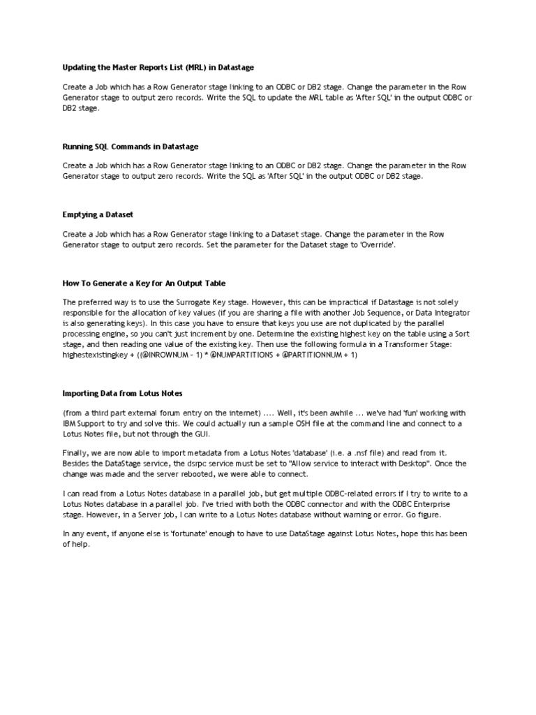 Updating The Master Reports List | PDF | Ibm Notes | Computer File