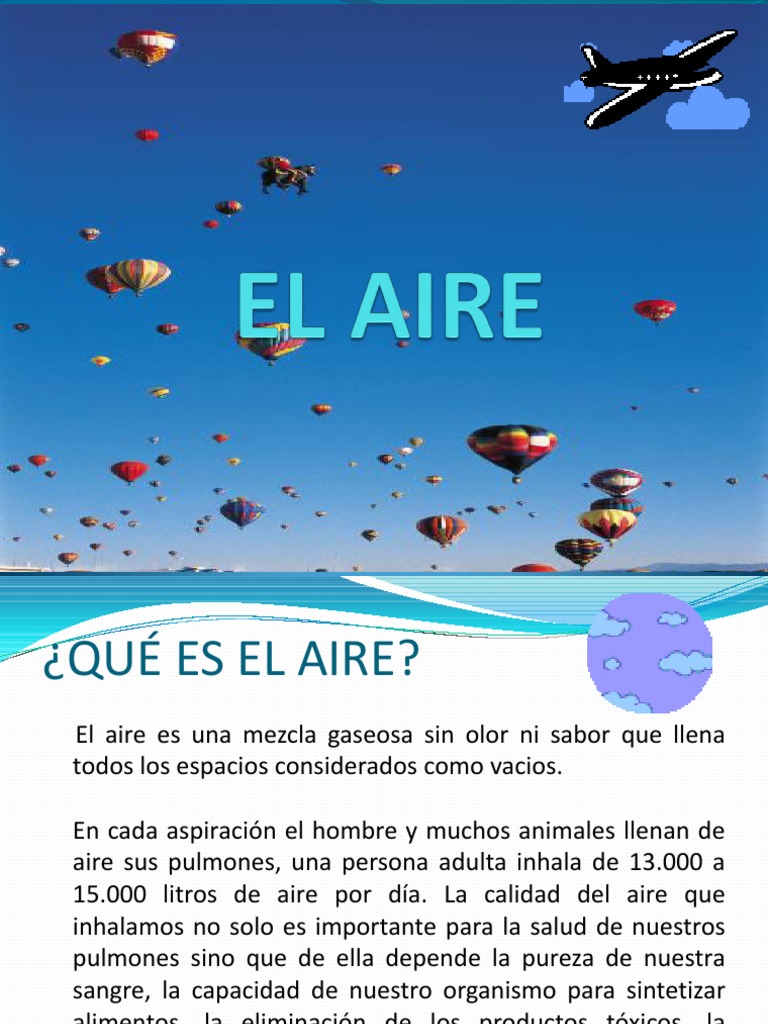 El Aire | PDF | Atmósfera de tierra | Naturaleza