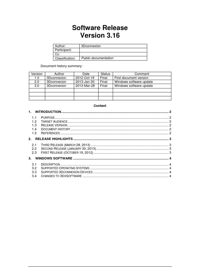 3Dconnexion Software Release Version 3.16 Summary | PDF | Windows 8 ...