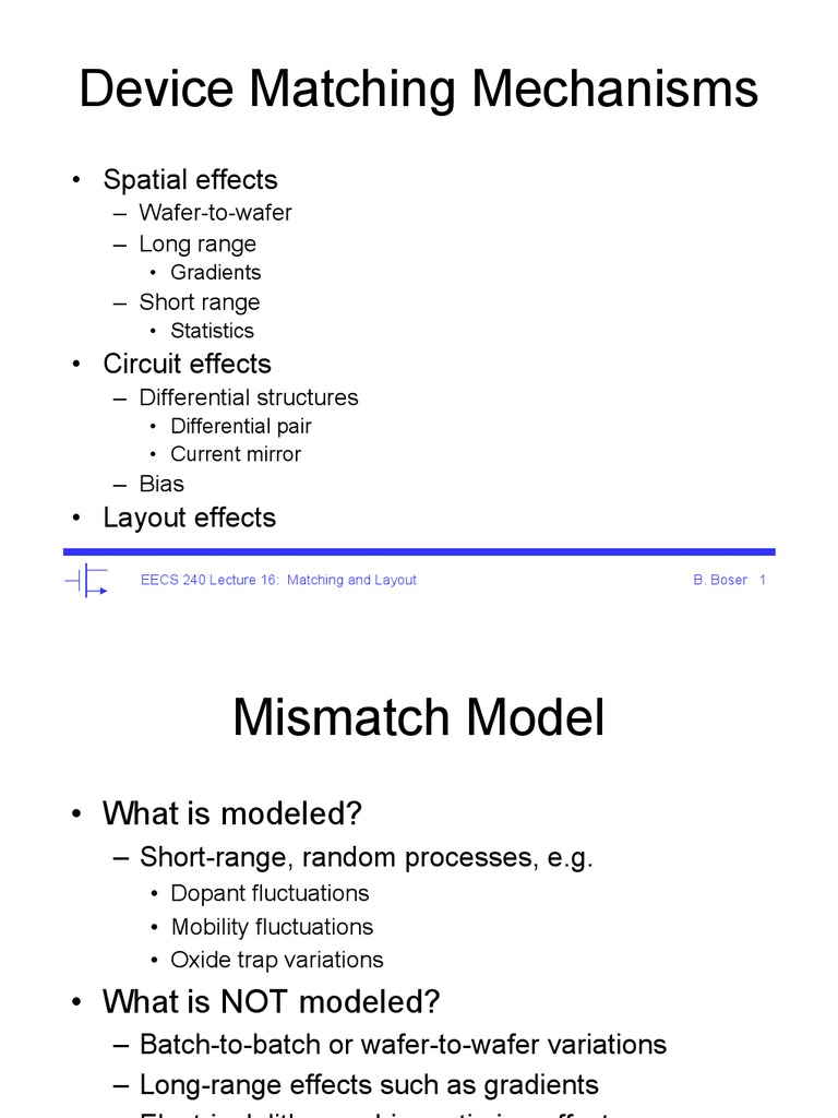 Matching Layout | Mosfet | Cmos