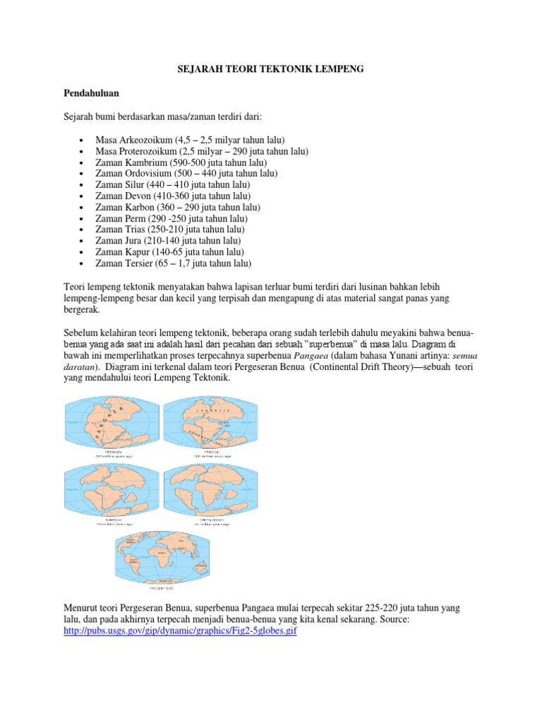 Sejarah Teori Tektonik Lempeng | PDF