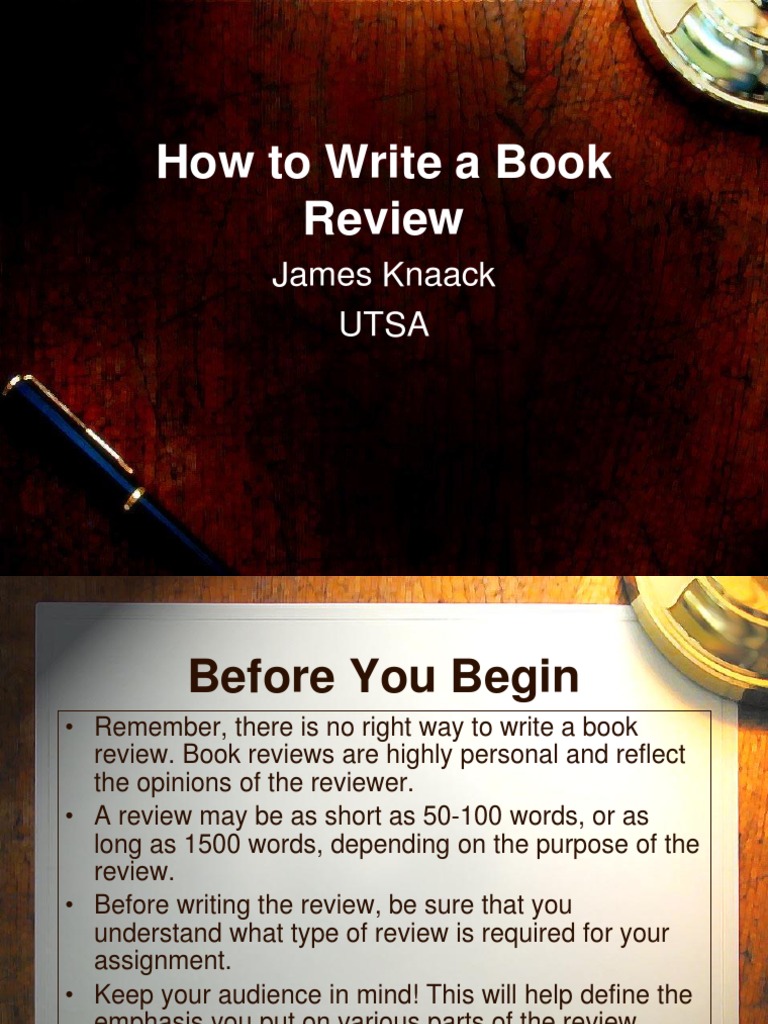 Guide to Writing a Book Review | PDF | Libraries | Learning