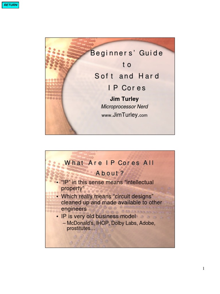 Beginners' Guide To Soft and Hard IP Cores | PDF | Field Programmable ...