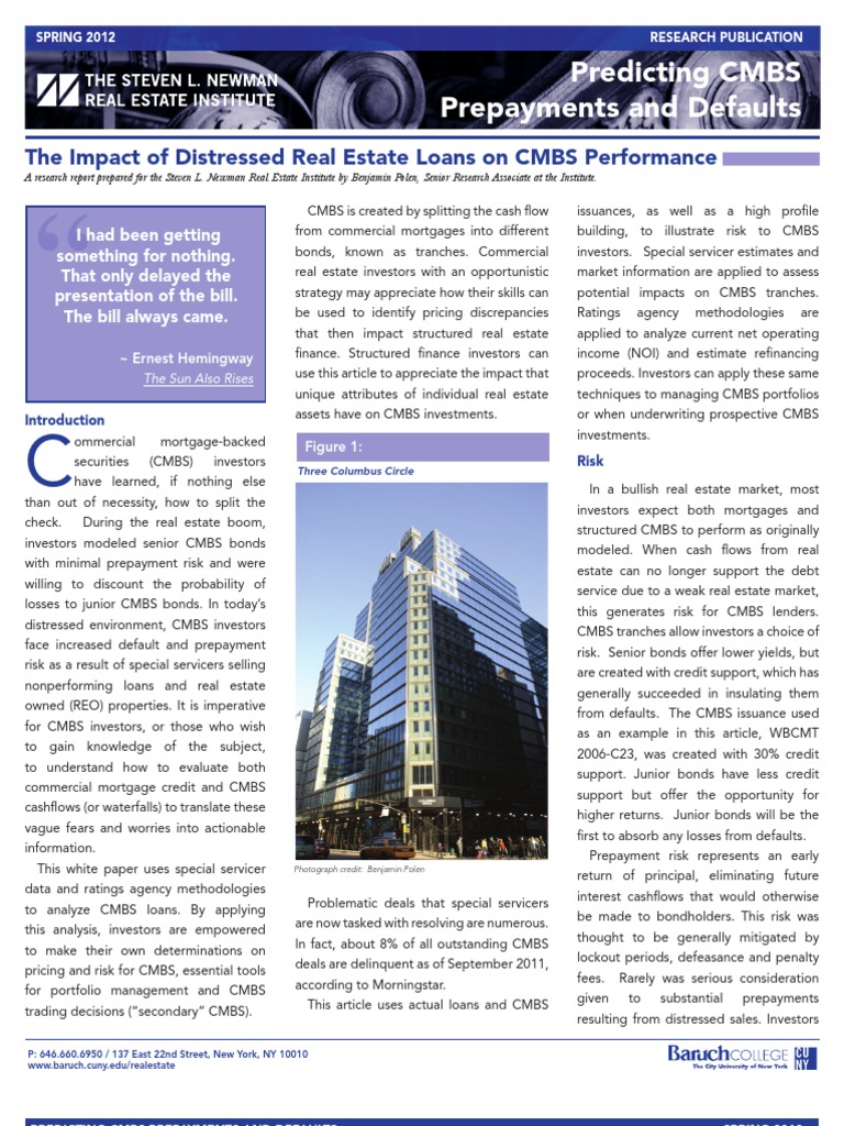 CMBS White Paper | PDF | Commercial Mortgage Backed Security ...