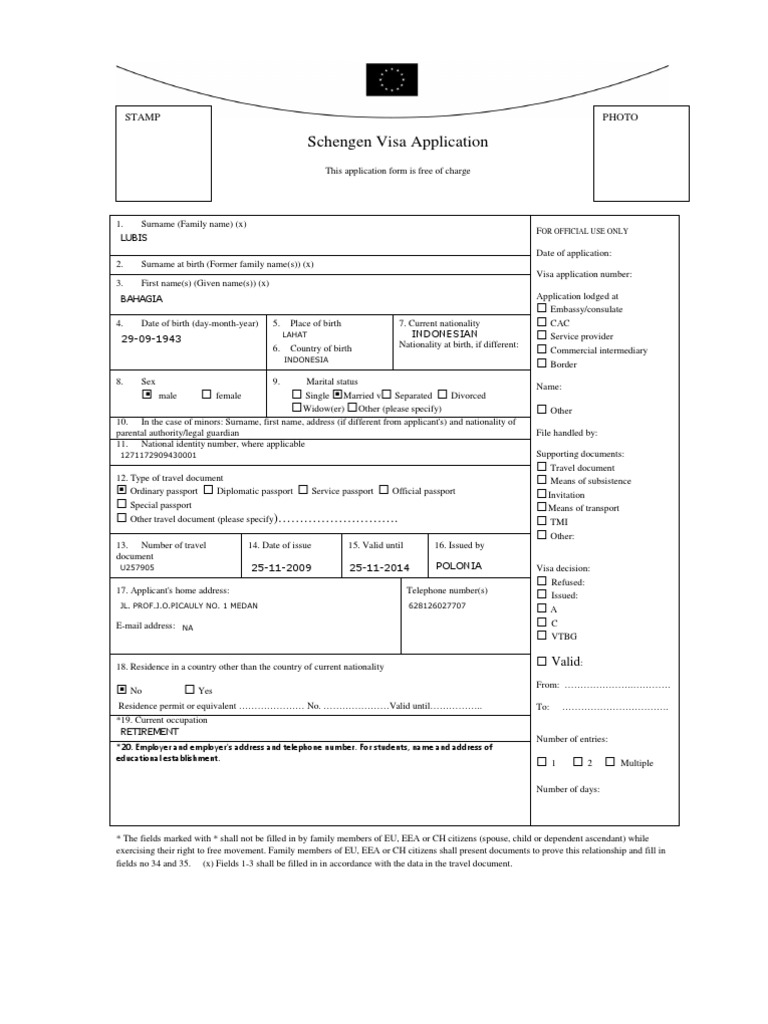 Formulir Visa Belanda | PDF | Travel Visa | Member State Of The ...