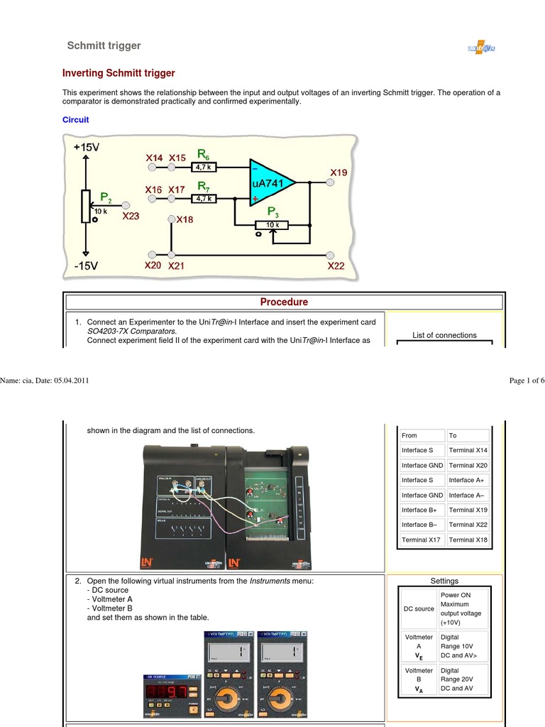 09 Inverting Schmitt Trigger | PDF | Voltage | Electronic Engineering