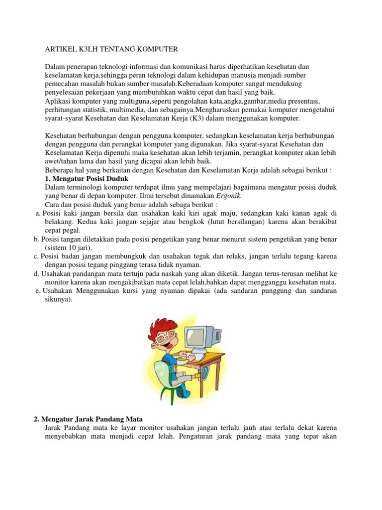 Artikel k3lh Tentang Komputer | PDF