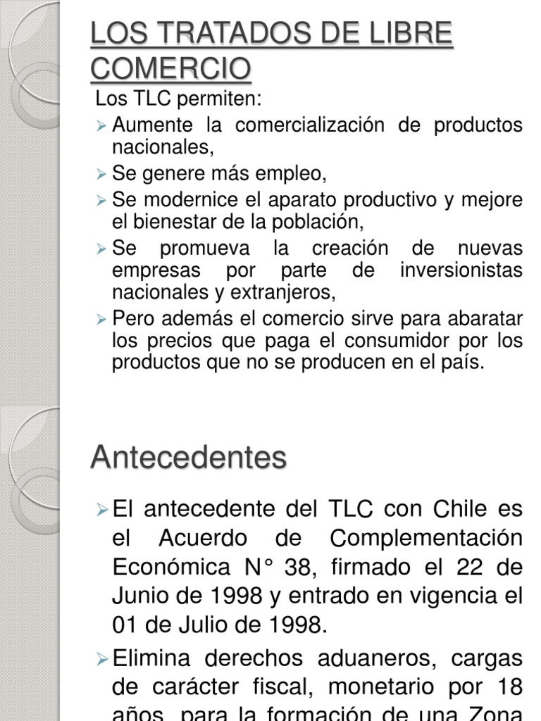 TLC Peru Chile | PDF | Tratado de Libre Comercio Norteamericano | Libre ...