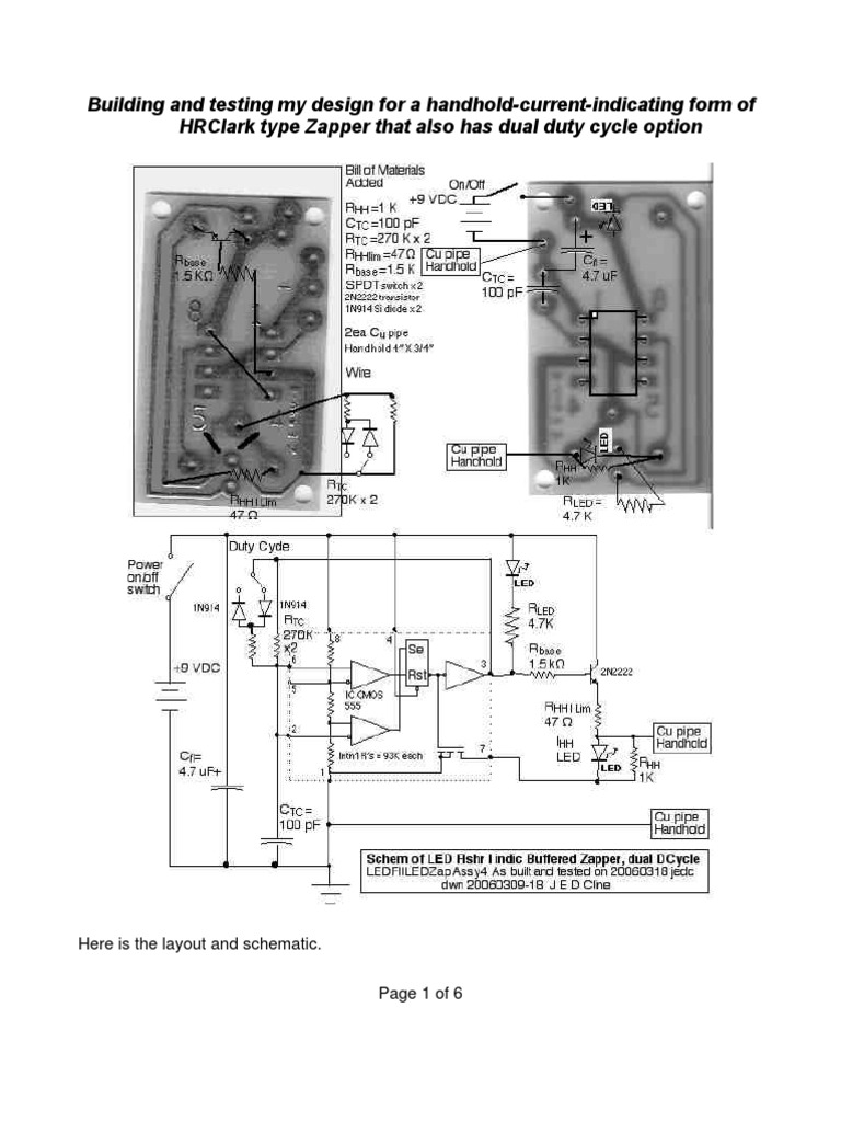 DIY Zapper Design for Experimenters | PDF | Amplitude | Electrical Engineering
