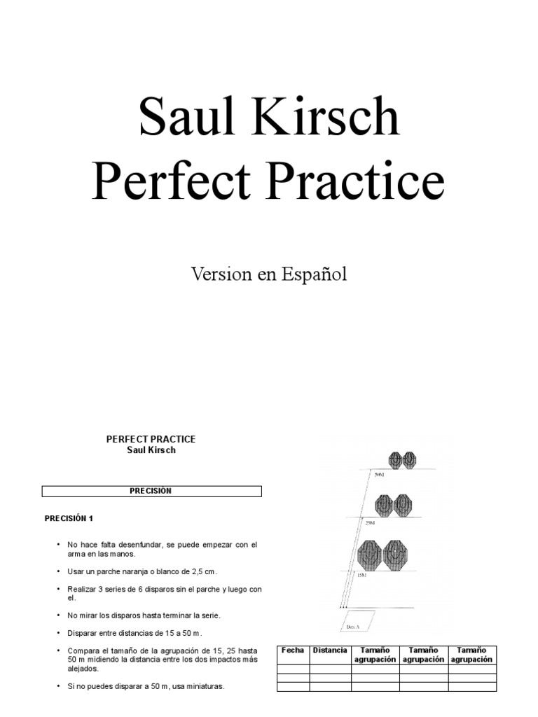 (Ebook ESP) Saul Kirsch - Perfect Practice IPSC IDPA | PDF | Shooting ...