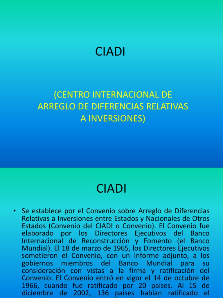 CIADI | PDF | Gobierno | Política (general)