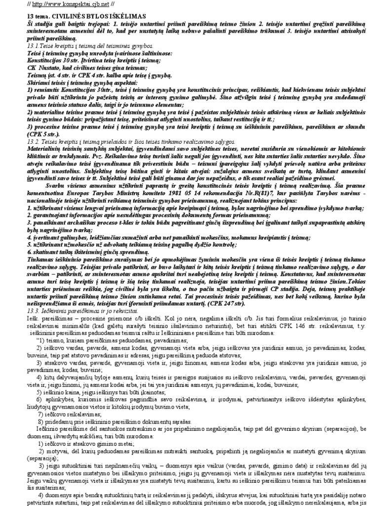 Civilinio Proceso Teisė | PDF