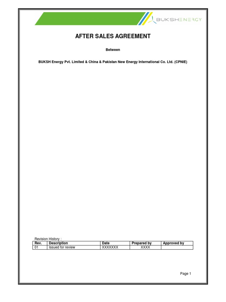 After Sale Agreement | PDF | Technology & Engineering