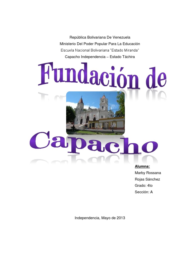 Capacho o Capacho Viejo Es Una Ciudad Del Estado Táchira | PDF ...