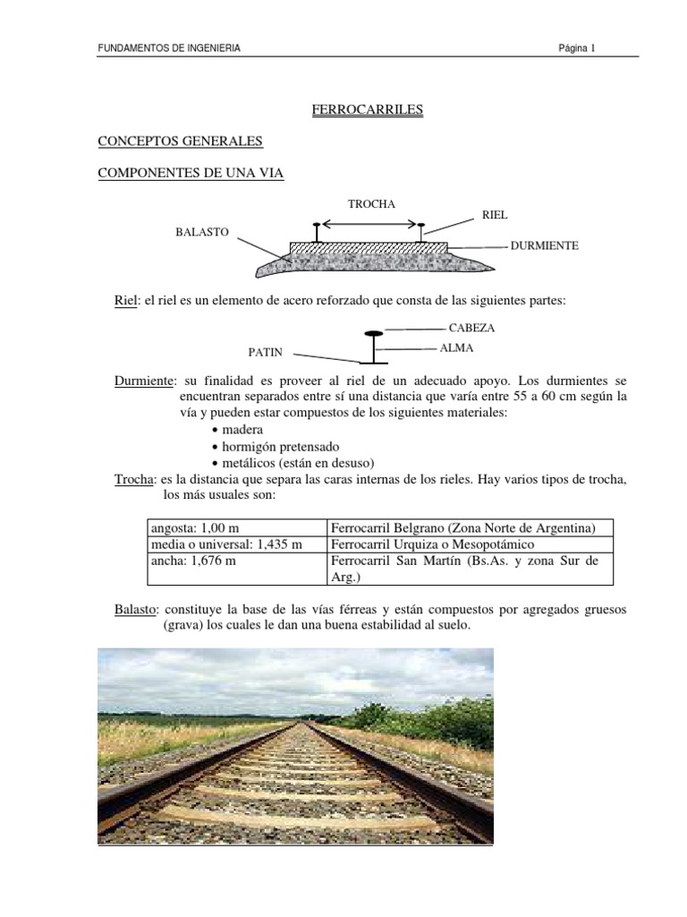 Partes Del Ferrocarril | PDF