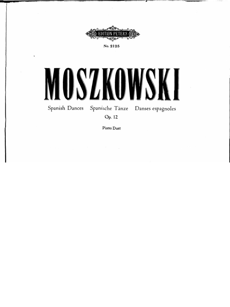 M. Moszkowski - Danze Spagnole Op 12 | PDF