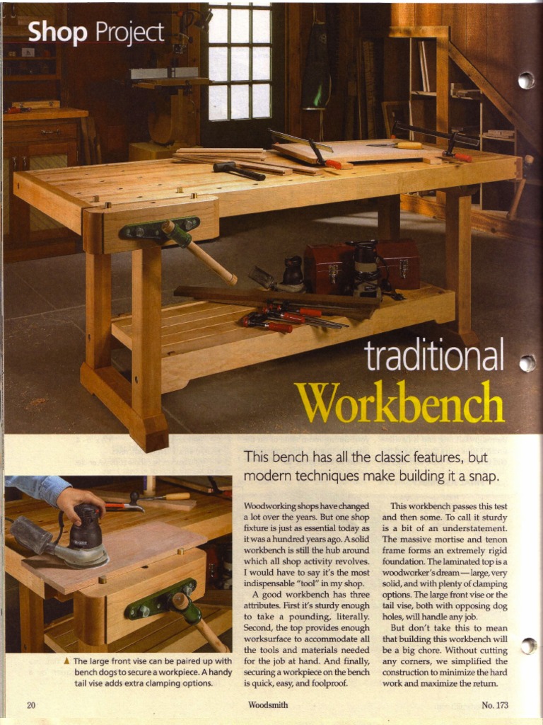 Traditional Workbench WoodSmith Volume 29 No. 173 | PDF