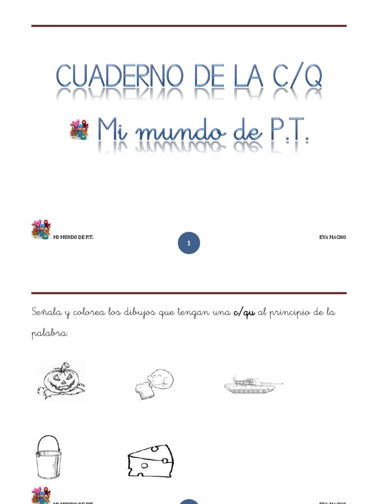 CONCIENCIA FONOLÓGICA C Q | PDF