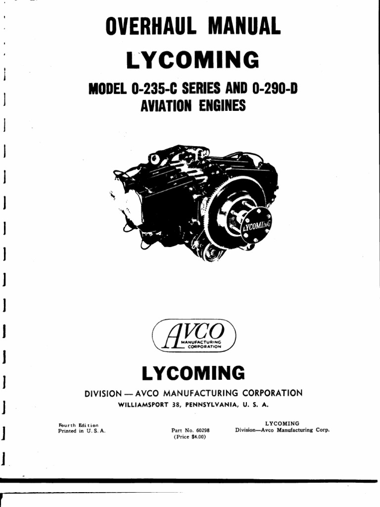 Lycoming O 235 290 Overhaul