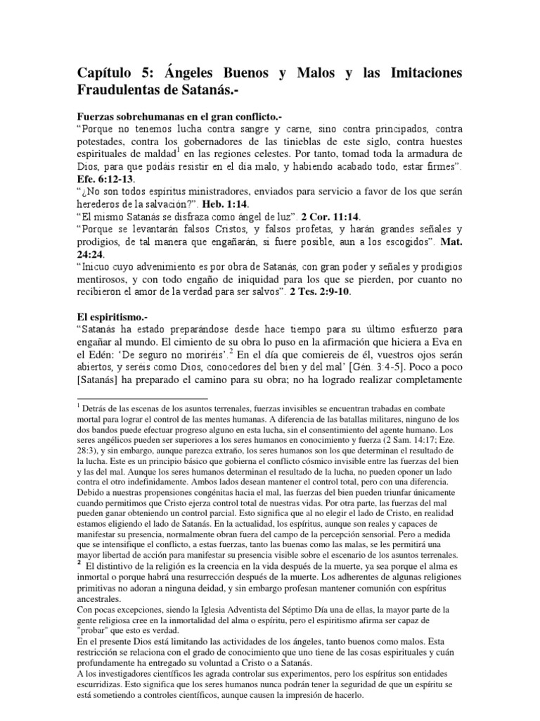 Ángeles Buenos y Malos y Las Imitaciones Fraudulentas de Satanás | PDF ...