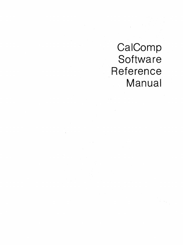 CalComp Software Reference Manual Oct76 | PDF | Computer Data Storage | Software