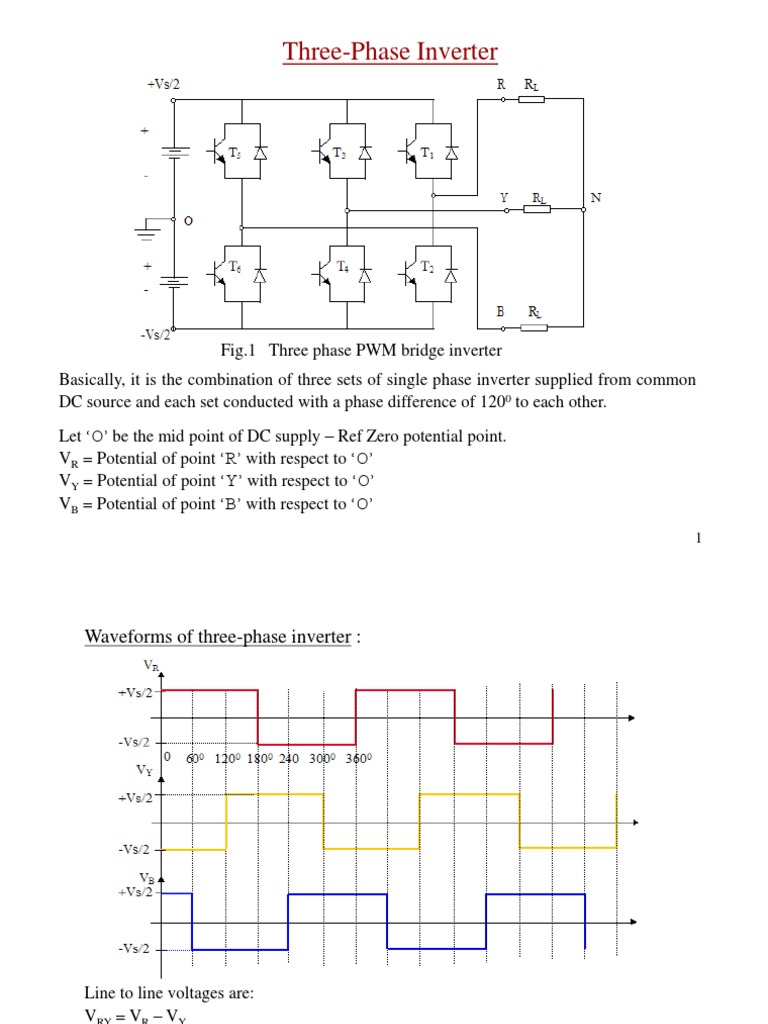 Three-Phase PWM Inverter Analysis | PDF | Power Inverter | Electric Power