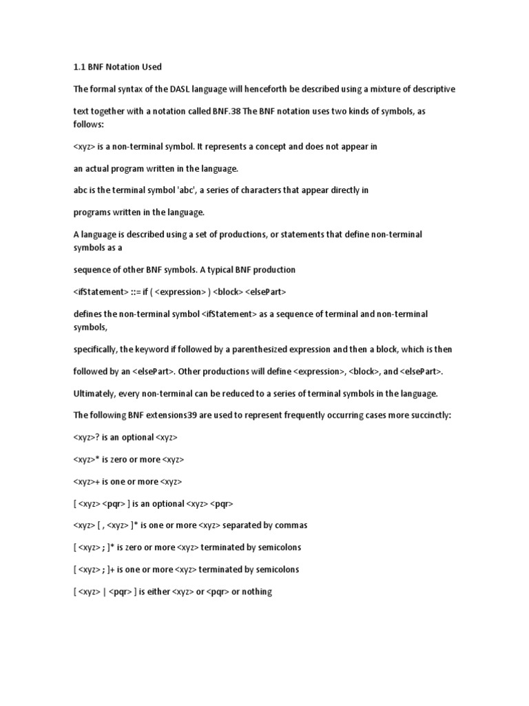 BNF | PDF | Method (Computer Programming) | Java (Programming Language)