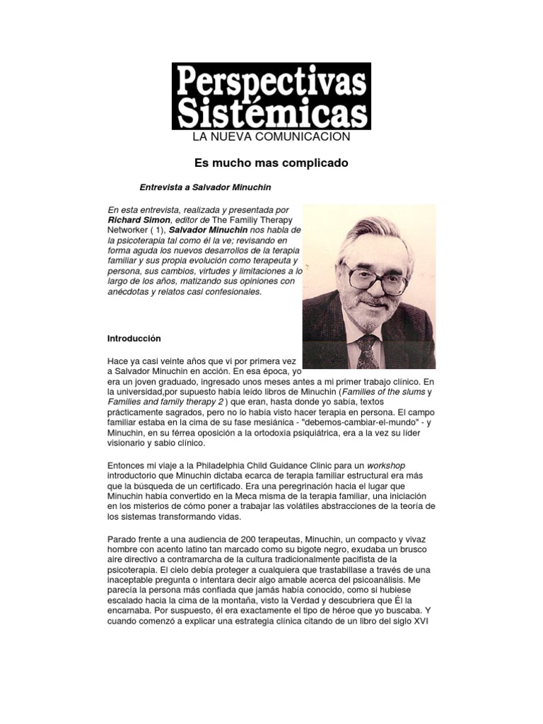 Salvador Minuchin | PDF | Verdad | Ciencia cognitiva