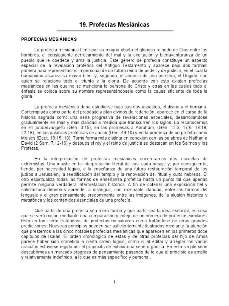 Profecías Mesiánicas en Isaías | PDF | Profecía | Mesías