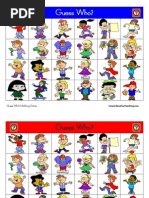 Printable Guess Who Character Sheets | PDF | Printer (Computing ...