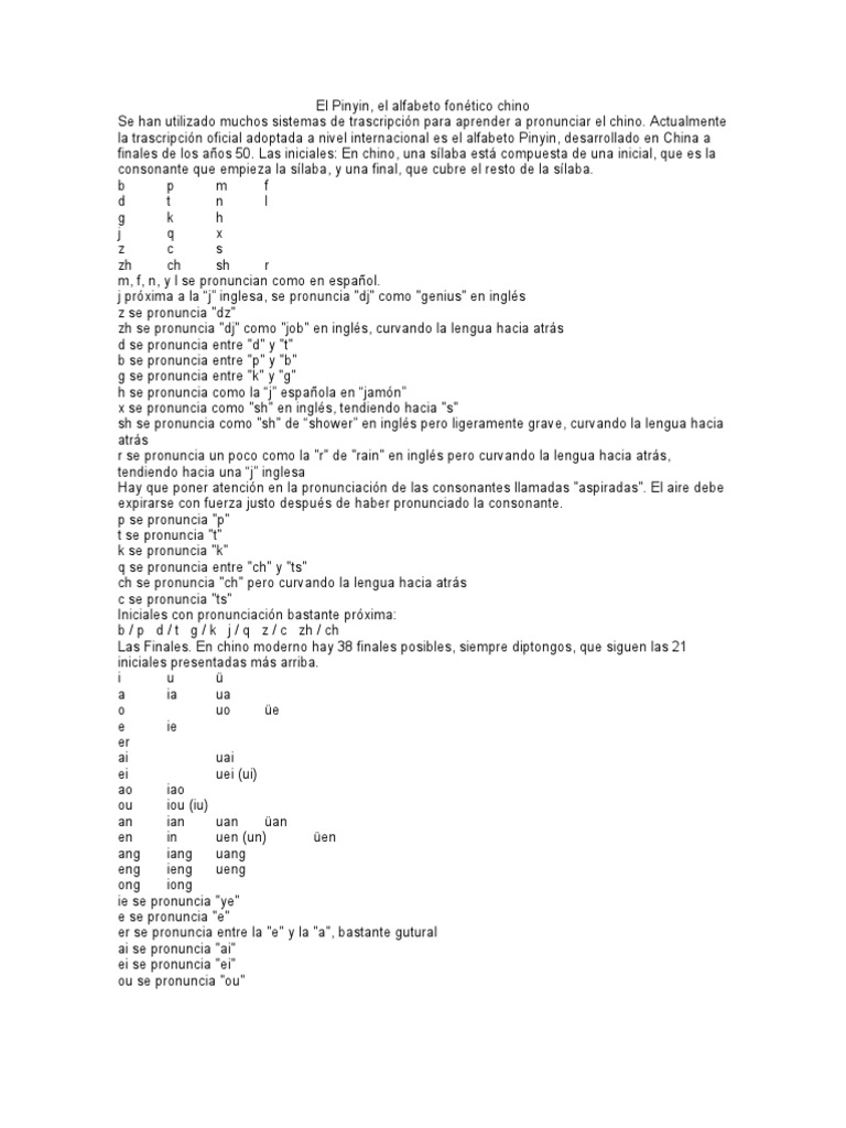 PINYN Curso de Chino Mandarin | PDF | Pinyin | Lingüística
