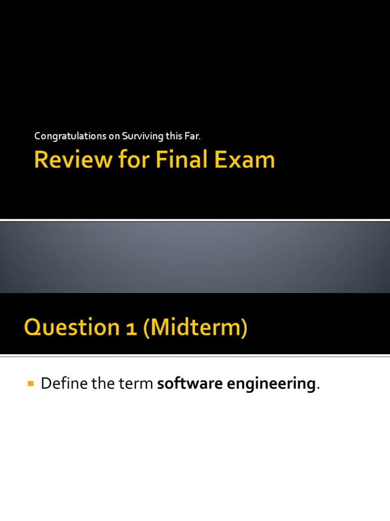Software Engineering Exam Guide | PDF | Computers