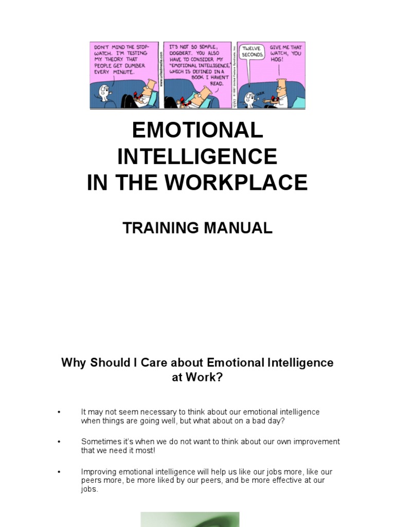 Emotional Intelligence Training Manual PDF | Body Language | Nonverbal ...