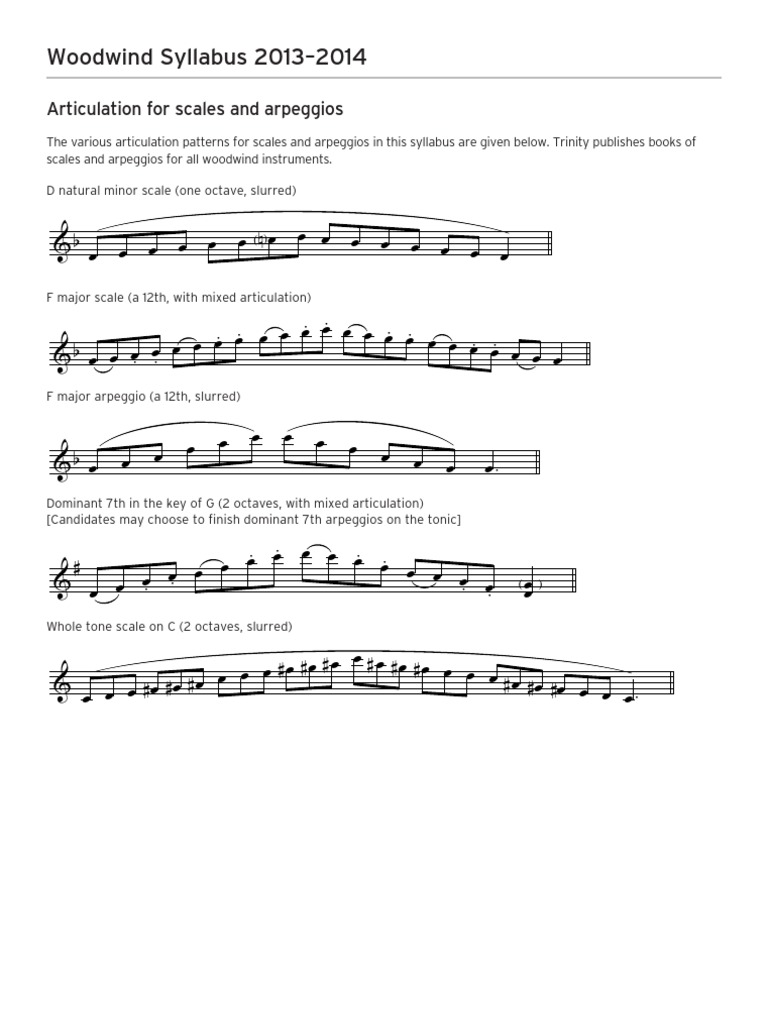 Articulation Patterns for Arpeggios | PDF