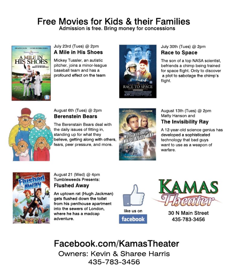 Free Family Movie Events Schedule | PDF
