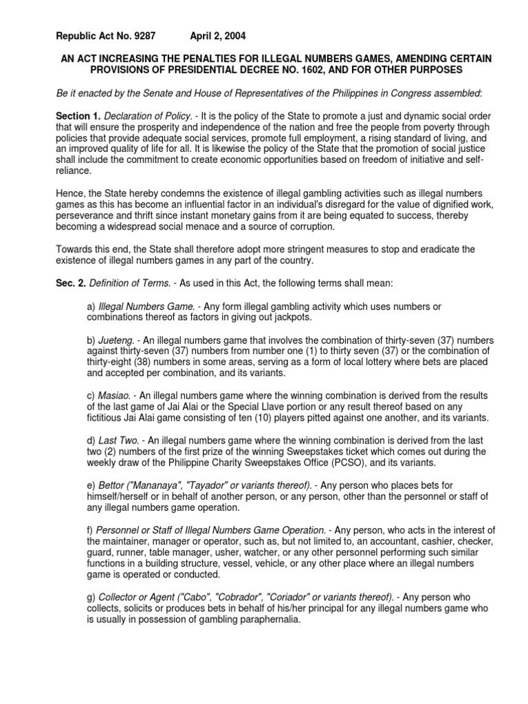 Republic Act No 9287 | PDF