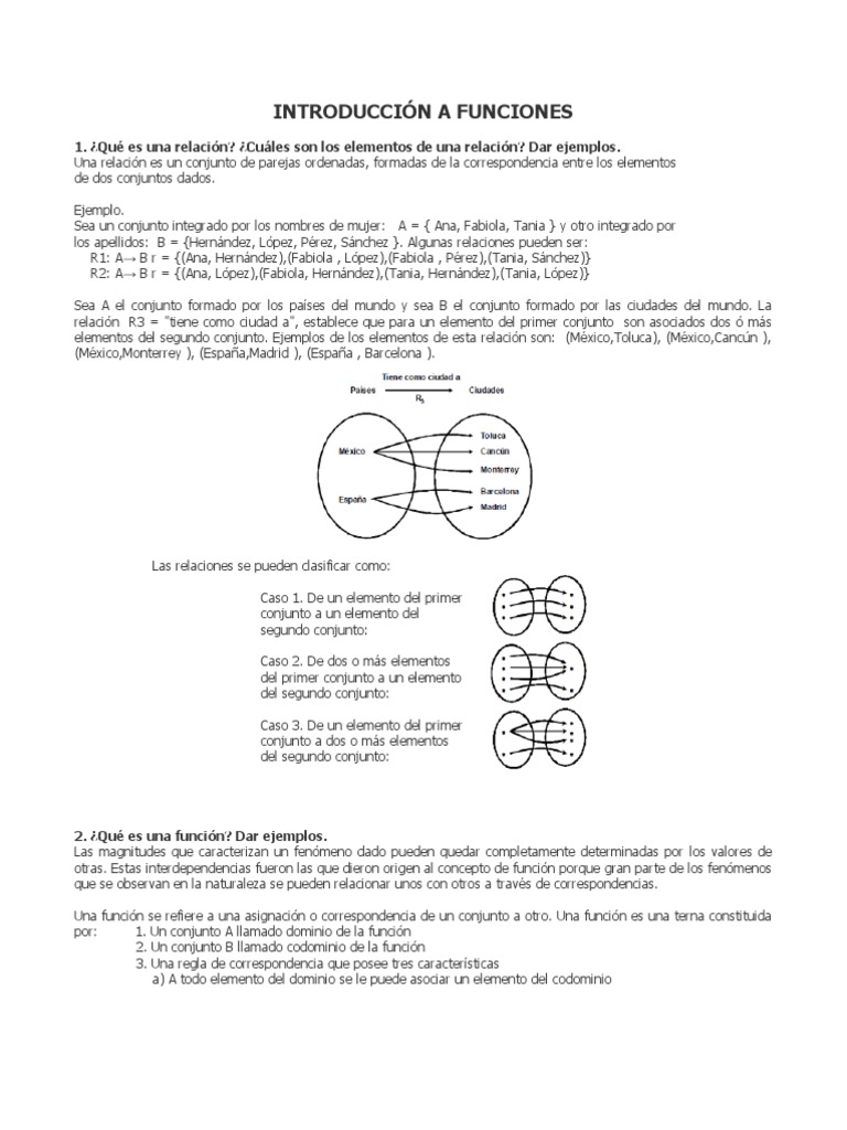 Introducción a Funciones Matemáticas | PDF | Función (Matemáticas) | Lógica