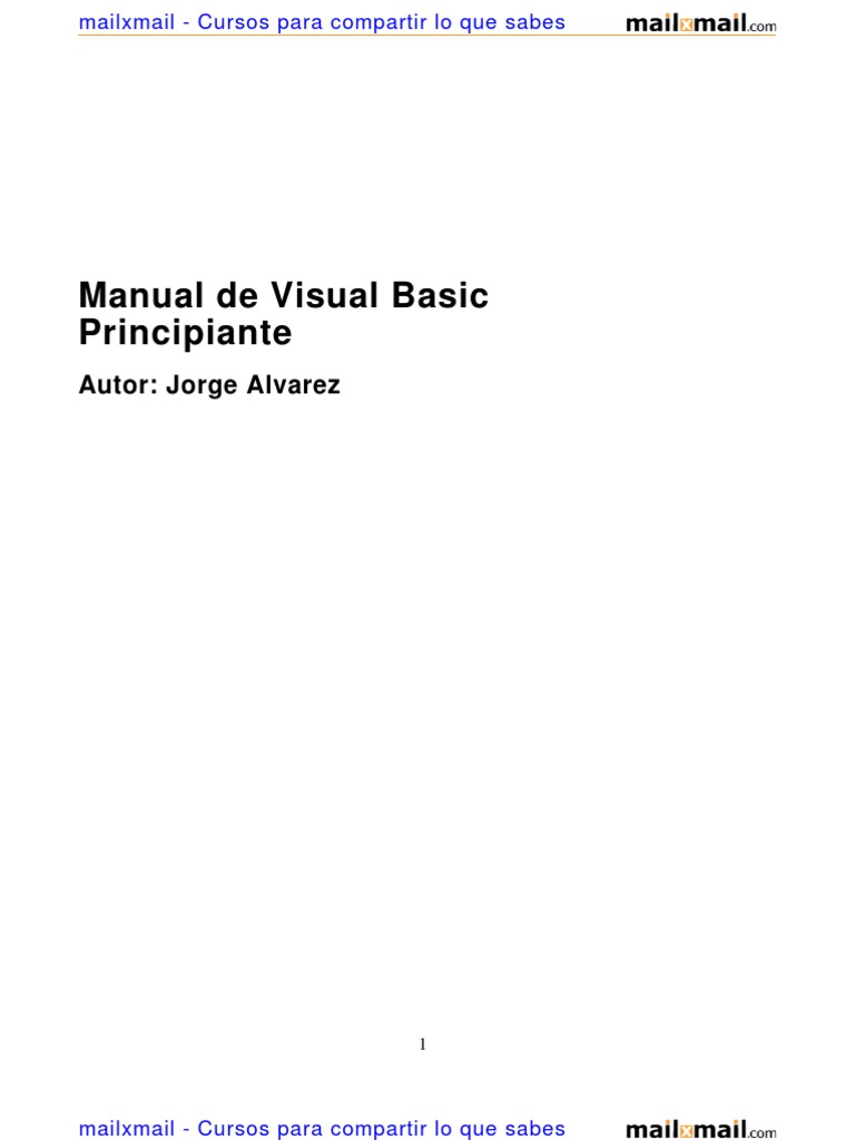 Manual Visual Basic Principiante 10178 Completo PDF | PDF