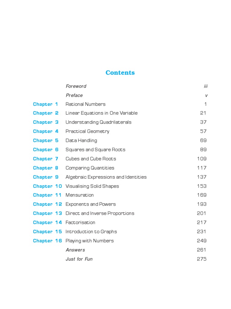 Mathematics Class VIII | PDF | Integer | Multiplication