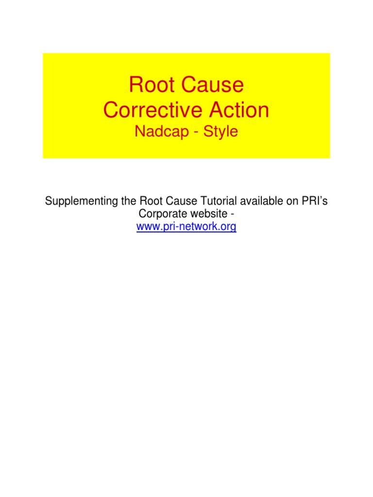 Root Cause Analysis Corrective Action | PDF | Audit | Business
