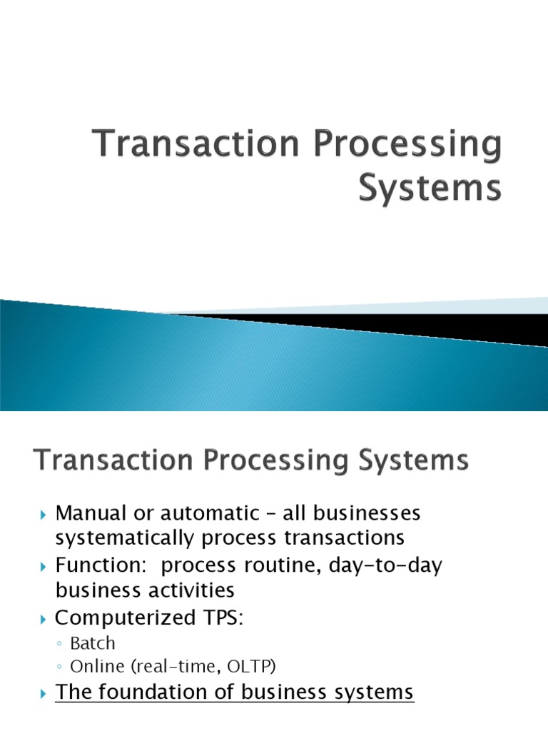 Transaction Processing Systems | Real Time Computing | Databases