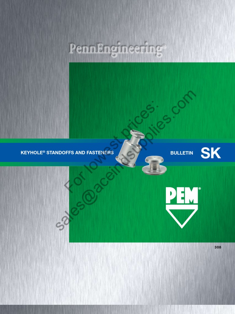 PEM Self Clinching Keyhole Standoffs | PDF | Sheet Metal | Screw
