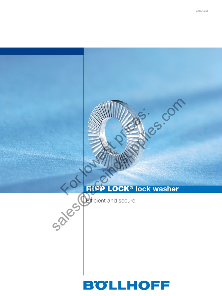 Ripp Lock Washers | PDF | Washer (Hardware) | Screw