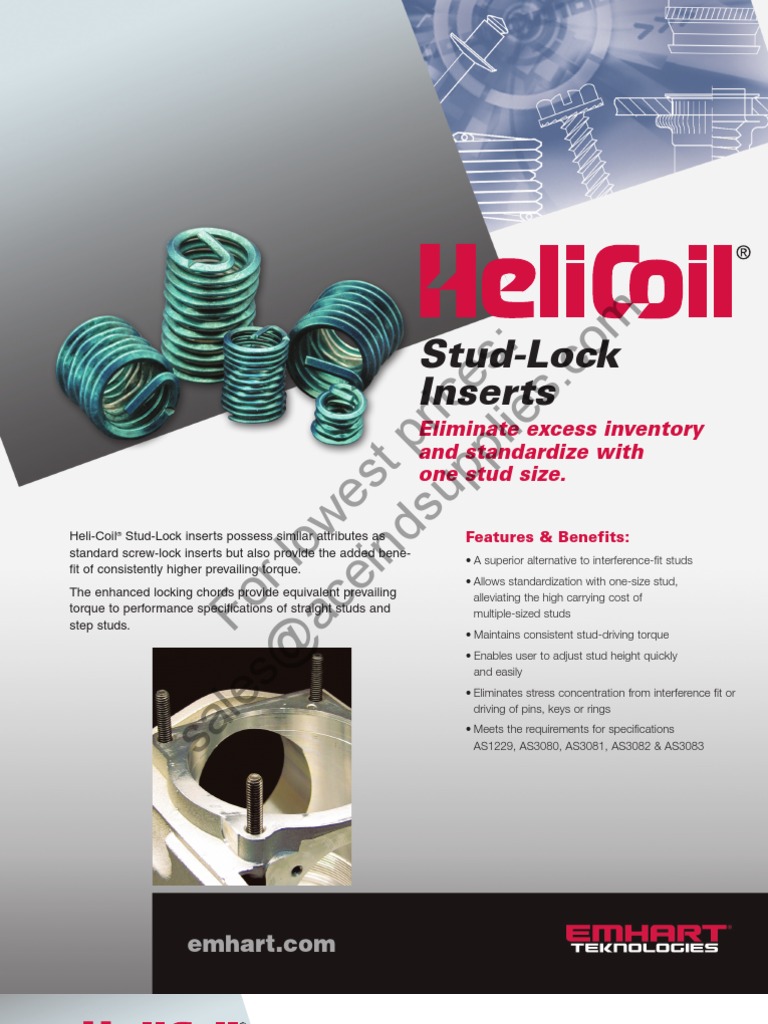 HeliCoil Stud-Lock Inserts | PDF