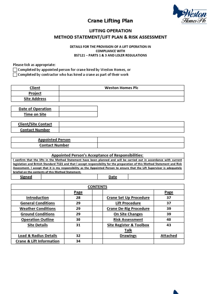 Crane Lifting Plan | Download Free PDF | Crane (Machine) | Elevator