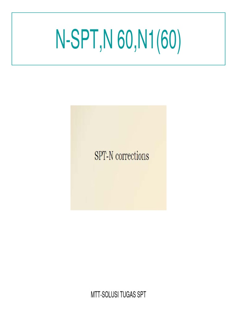 Daya Dukung Pondasi Berdasarkan N-SPT | PDF | Environmental Design ...